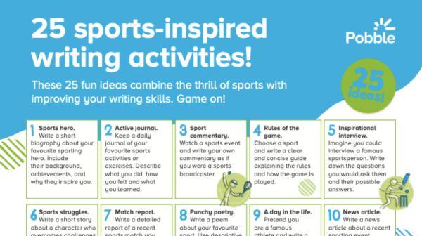 Literacy through sport - using sport to inspire writing