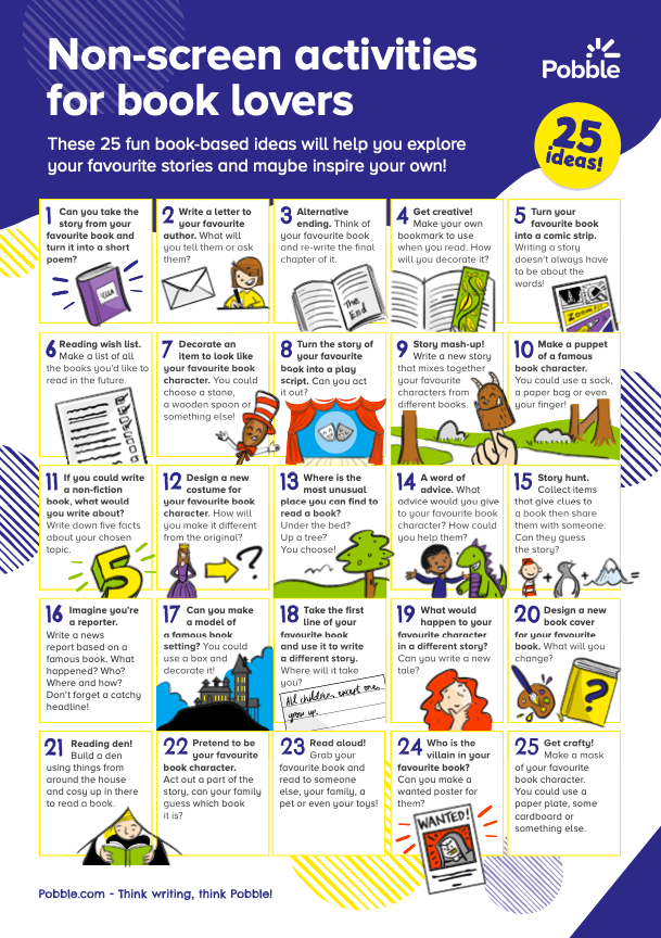 Non-screen activities for kids! 6 printable sheets