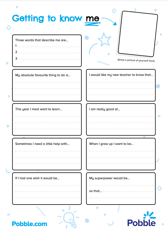 Getting to know your new class: A free activity sheet