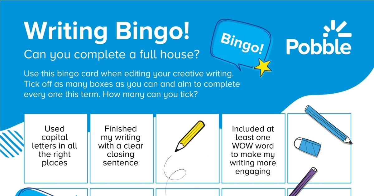 Full stops, fun and a full house: Writing Bingo has it all